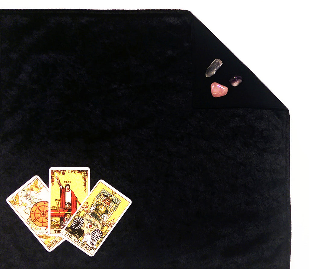 Velvet tarot cloth / altar cloth with silk lining option – Spectrums Studio